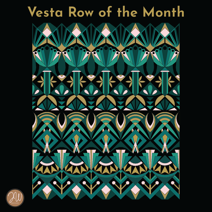 Vesta Row of the Month - FPP and applique quilt – Julia Wachs Designs